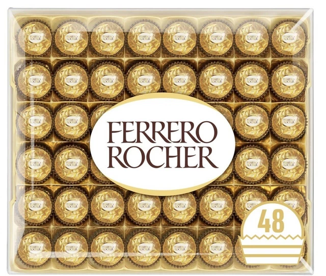 FERRERO ROCHER 48 Piece Chocolate Gift Box, 600g £22.99 - PicClick UK