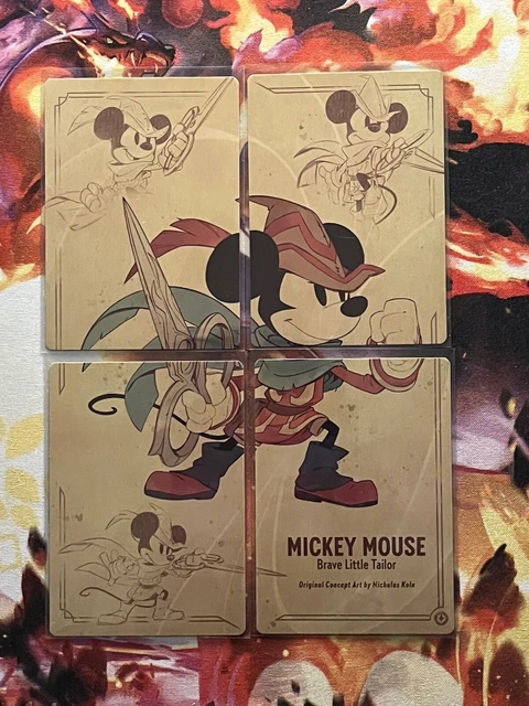 DISNEY LORCANA TCG First Chapter Insert Art Set Mickey Mouse Brave ...