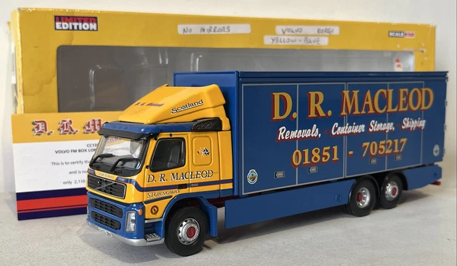 CORGI 1:50 SCALE CC13520 Volvo FM Box Lorry DR Macleod Yellow Blue ...