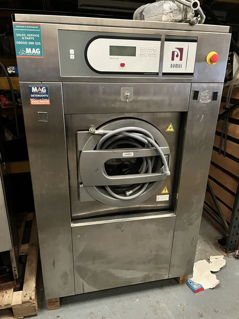 DOMUS DHS27 FAST Spin Commercial Industrial Washer Washing Machine 27kg ...