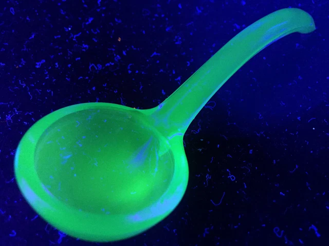 DARK BLUE VASELINE Uranium glass spoon ladle dipper utensil serving ...