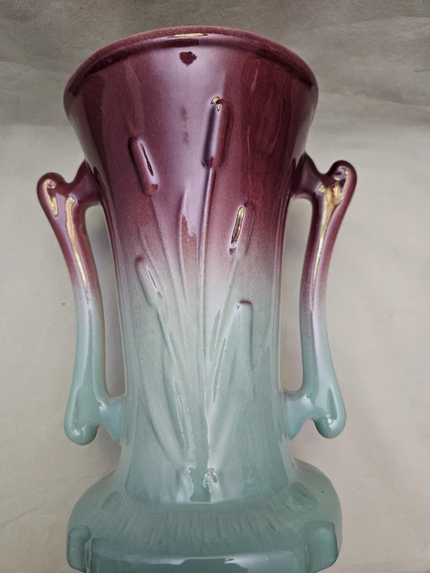 1940S-50S CAMERON CLAY Pottery TWO TONE CATTAIL VASE Made in West Virginia £32.83 - PicClick UK