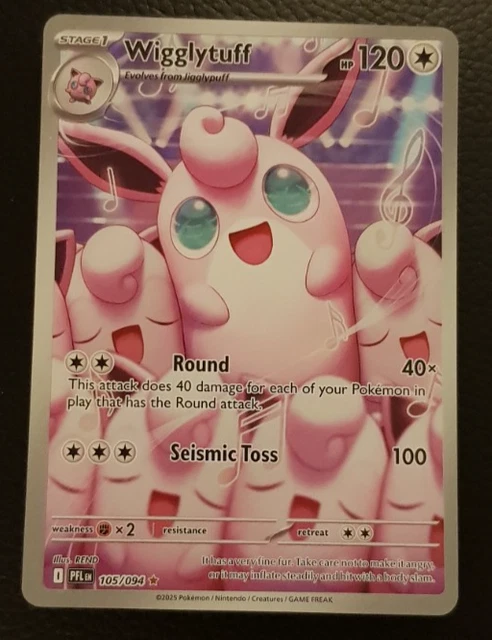 WIGGLYTUFF 105/094 PHANTASMAL Flames Mega Evolution Pokemon Card £10.80 ...