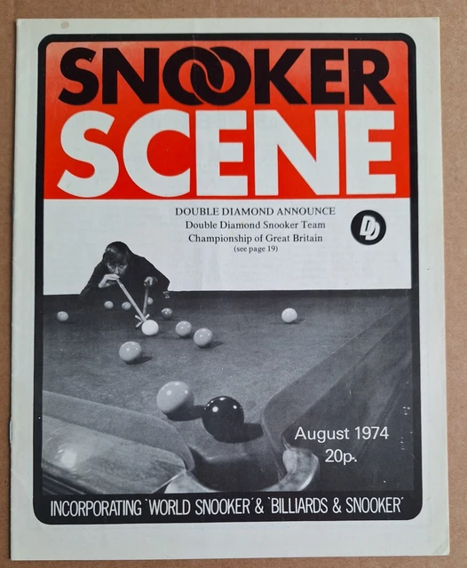 SNOOKER SCENE MAGAZINE August 1974 - Ray Reardon's Maximum Break £29.99 ...