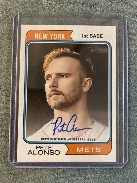 PETE ALONSO AUTOGRAPH NY METS 2023 Topps Heritage Real Ones #ROA-PA ...