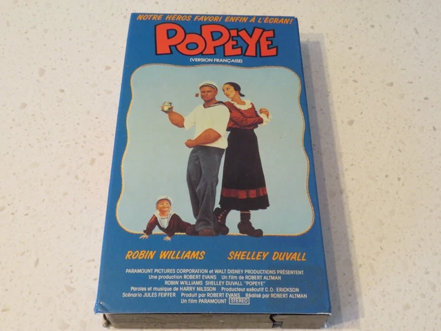 POPEYE VHS GOOD+ RARE FRENCH CANADA 1st Edition NTSC Shelley Duvall $49 ...