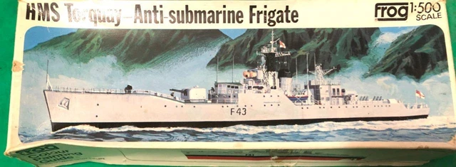 FROG 1:500 SCALE HMS TORQUAY ANTI-SUBMARINE FRIGATE MODEL KIT BOXED ...