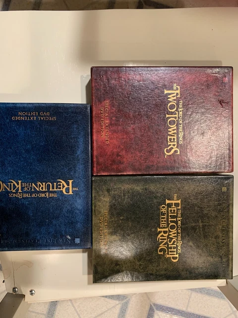 3 LOTR THE Lord of the Rings Trilogy Extended Edition DVD Box Sets Lot ...