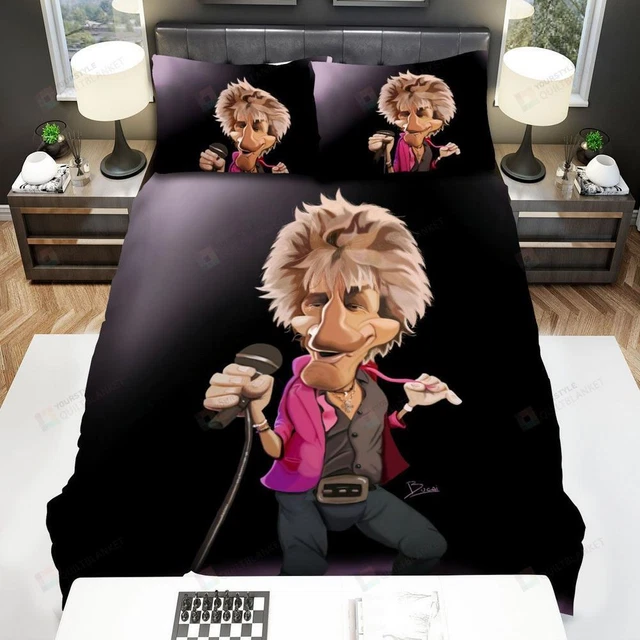 ROD STEWART CARTOON Singing Quilt Duvet Cover Set Comforter Cover ...