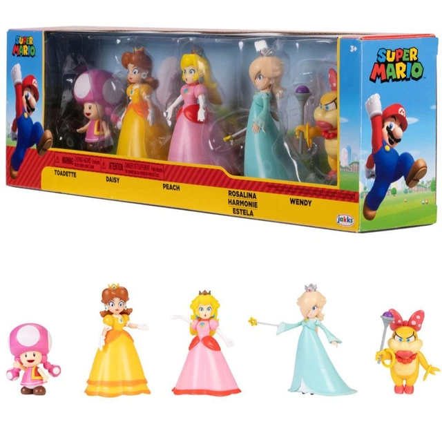 NINTENDO SUPER MARIO 5-Pack Peach, Rosalina, Daisy, Toadette & Wendy ...