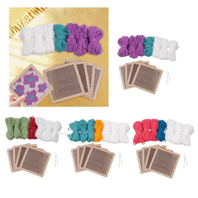 COASTER LATCH HOOK Set 10cmx10cm Practical Home Decor Multifunction Cup ...