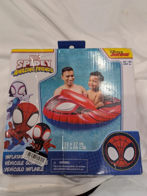 NIB SWIMWAYS MARVEL Spider-Man Inflatable Vehicle Boat for Pool Spidey ...