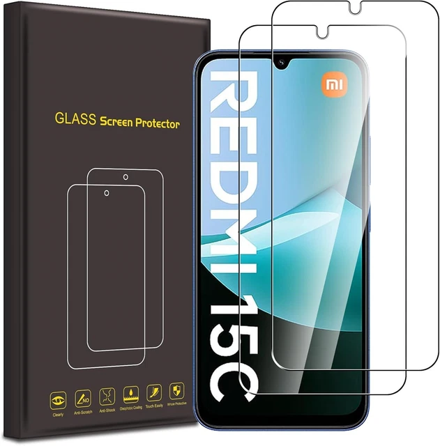 FOR XIAOMI REDMI 15C 4G 5G Screen Protector Glass 9H Hardness Clear ...