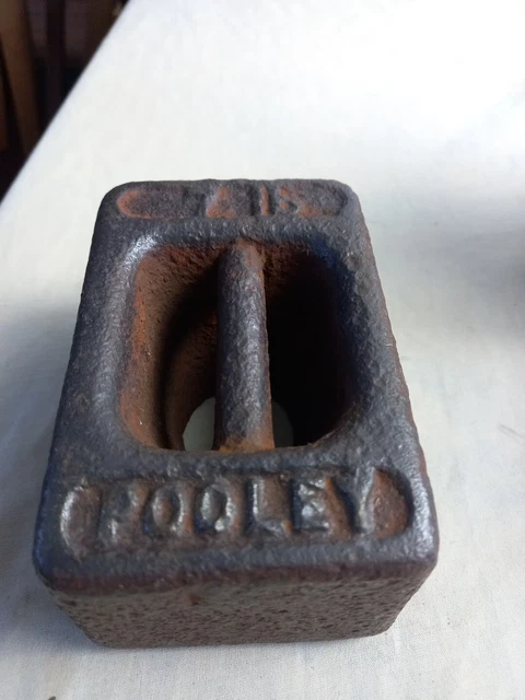 VINTAGE 7LB CAST IRON WEIGHT DOOR STOP BOOKEND PAPERWEIGHT Pooley £13. ...