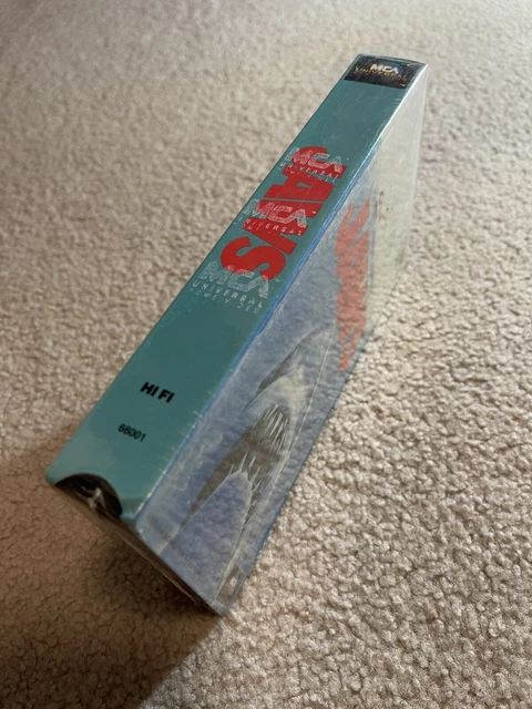 RARE VHS 1975 Jaws 1991 MCA Home Video WATERMARK! Original Factory ...