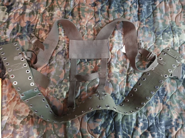 GENUINE GERMAN ARMY Bundeswehr Surplus Webbing Yoke Harness and Belt £ ...