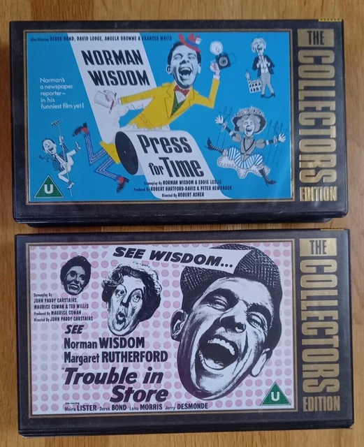NORMAN WISDOM COLLECTORS Edition Vhs Videos Trouble In Store & Press ...