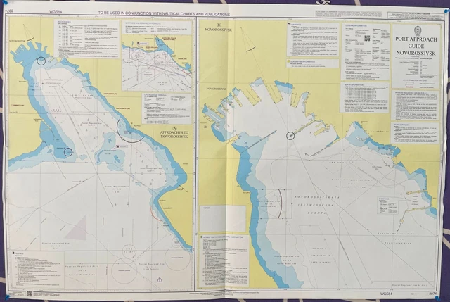 ADMIRALTY 8084 PORT APPROACH GUIDE NOVOROSSIYSK Map Chart Maritime ...