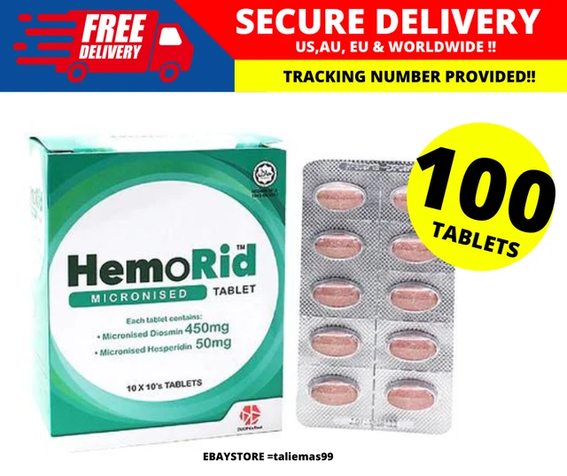 HEMORID COMPRIMIDO MICRONIZADO 100 Comprimidos Tratamiento de ...