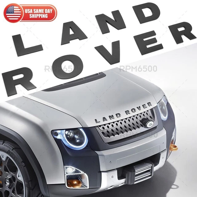 FOR LAND ROVER Front Hood Nameplate Logo OEM Emblem Letters Badge Matte ...