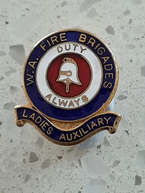 WESTERN AUSTRALIA FIRE Brigades Ladies Auxiliary Lapel Badge .. Fire ...