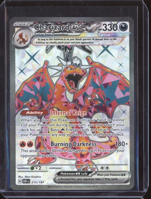 CHARIZARD EX 2023 Pokemon Obsidian Flames 215 Ultra Rare £74.80 ...