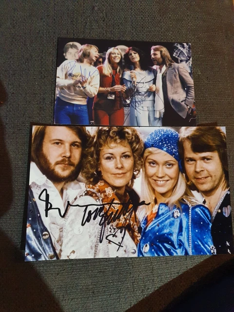 ABBA AUTOGRAPH AUTOGRAPH Signed Original No Copy to 2 Real Photo £428. ...