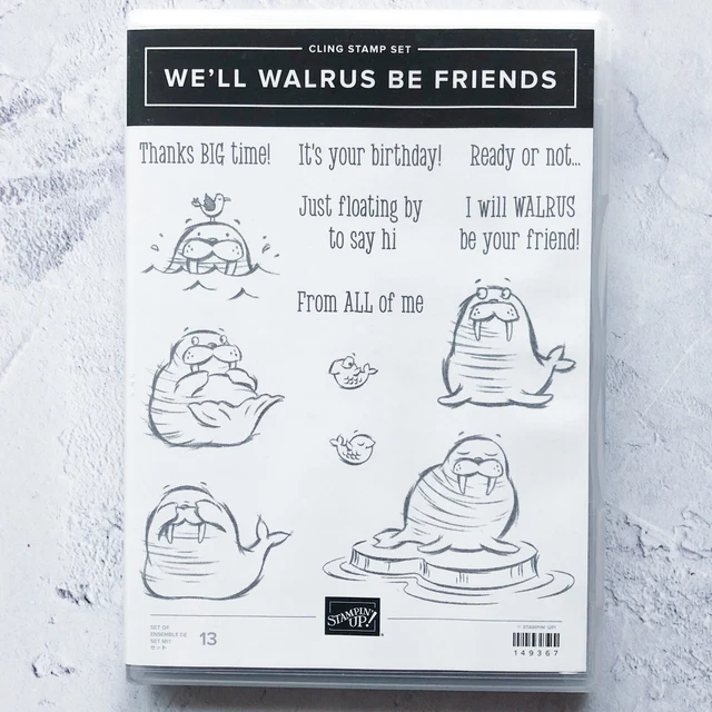 STAMPIN' UP! STEMPELSET 'We'll Walrus be Friends' *sehr guter Zustand ...