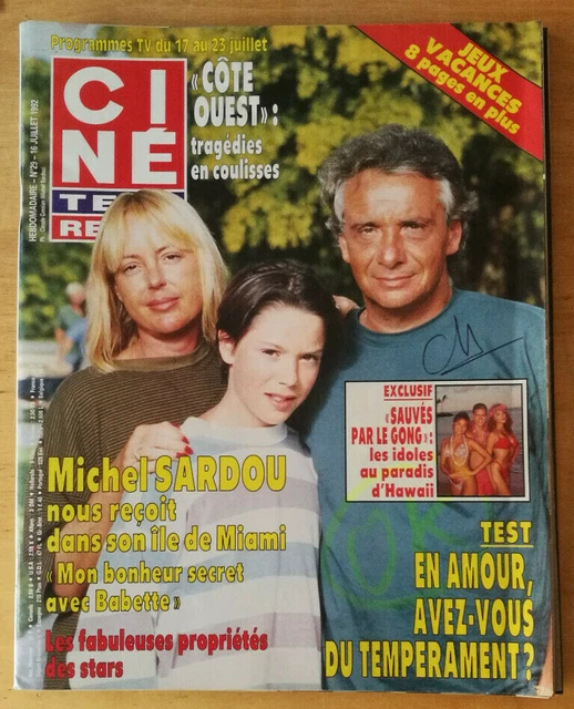 PROGRAMMES TELE TV Cine Tele Revue N°29 16 Juillet 1992 Michel Sardou ...