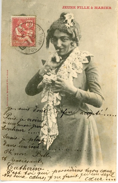 HUMOUR JEUNE FILLE à marier dos non divisé EUR 4,60 - PicClick FR