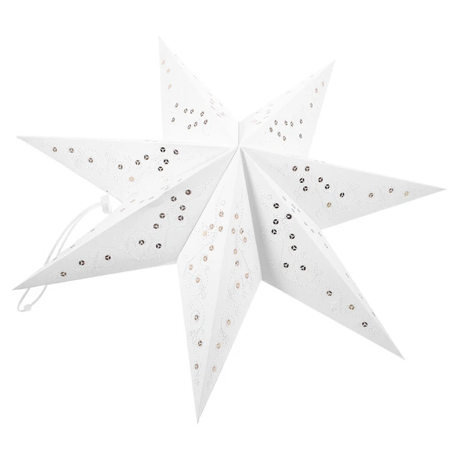 45 CM LARGE White Paper Stars Cut Out Lampshade Christmas Mini £9.18 ...