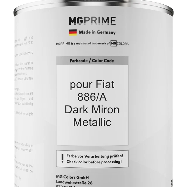 PEINTURE VOITURE POT pour Fiat 886 A Dark Miron Metallic 1,0l EUR 42,90 ...