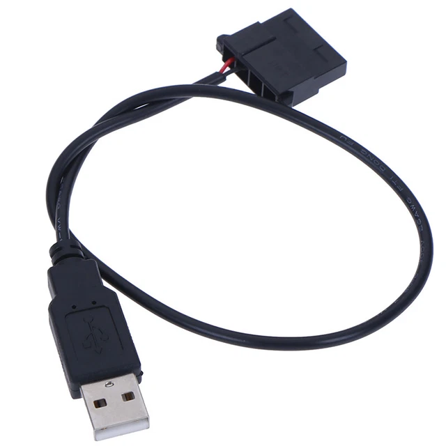 USB TO 4 Pin Molex Cooling Fan Connector Cable for PC Quite Computer ...