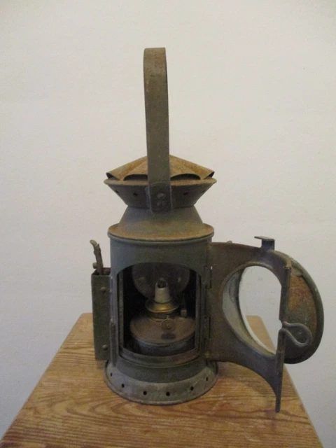 ANTIQUE VINTAGE ARMY Railway Oil Lamp £25.89 - PicClick UK
