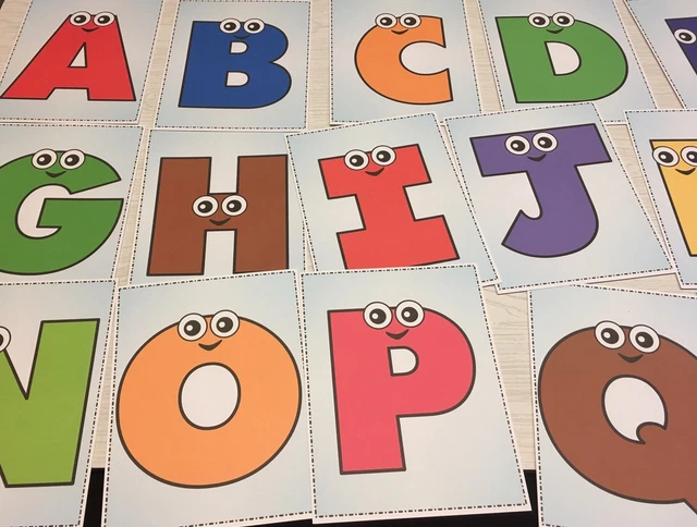 26 CARDS - Full color Alphabet People cards- Pre school Kindergarten ...