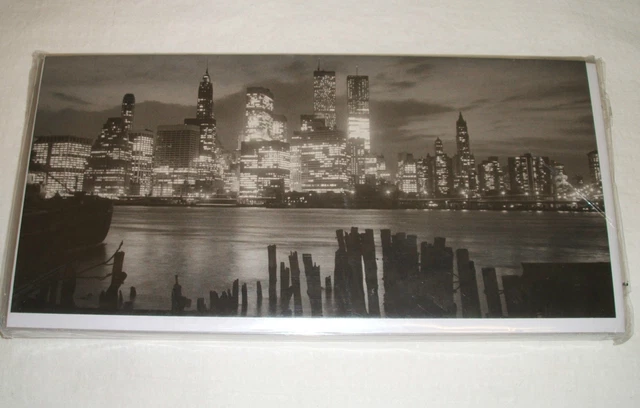 NYC WORLD TRADE Center Pre 9/11 Postcard - Twin Towers - Nighttime ...