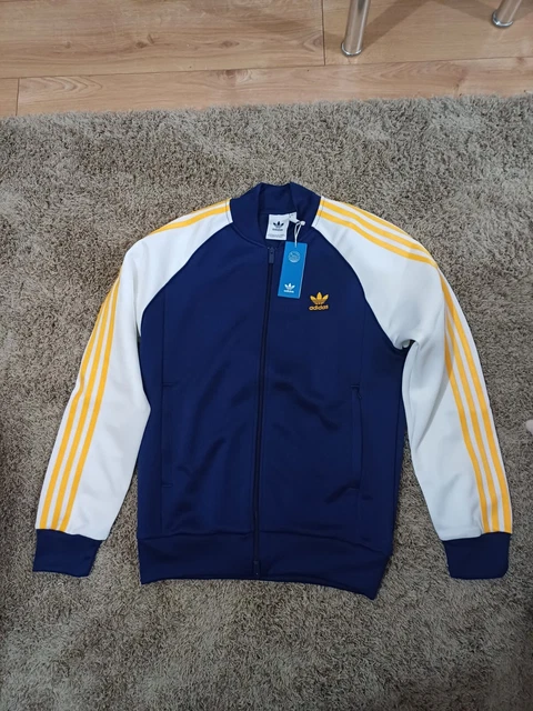 ADIDAS ORIGINALS ADICOLOR Classics+ SST Track Top in Blue and Yellow ...