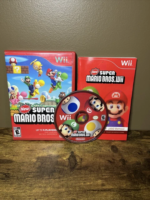 NEW SUPER MARIO Bros for Nintendo Wii (2009) Complete CIB w/Manual ...