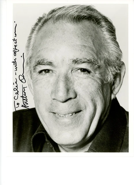 AUTOGRAFATO 8X10 FOTO TV & Film Actor Anthony Quinn Lawrence Di Arabia ...