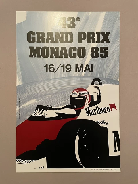 AFFICHE OFFICIELLE GRAND Prix F1 De Monaco 1985 EUR 100,00 - PicClick FR