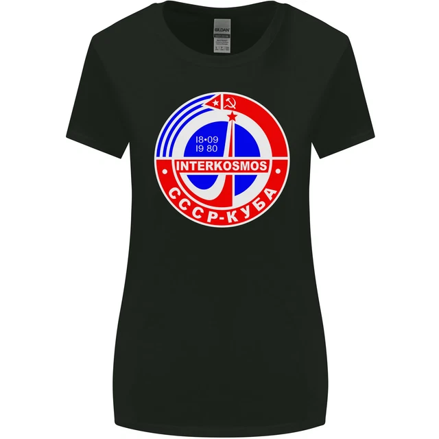 INTERKOSMOS CCCP LOGO De L'Espace Soviétique T-Shirt Femme À Coupe ...