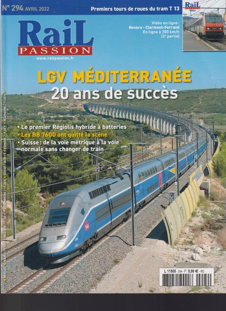 RAIL PASSION N°294 Lgv Mediterranee 20 Ans / Bb 76000 / Apcc 6570 / Suisse EUR 4,50 - PicClick FR