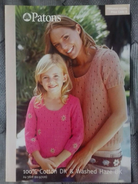 KNITTING PATTERN - Patons Lady's/Girl's Eyelet Tops, DK, 03264 (200184 ...