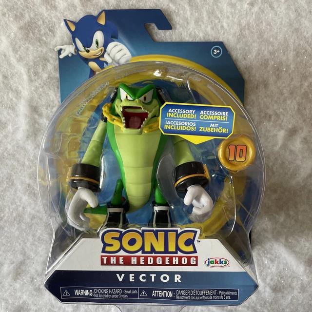 SONIC THE HEDGEHOG Vector The Crocodile 10cm Action Figure with Super ...