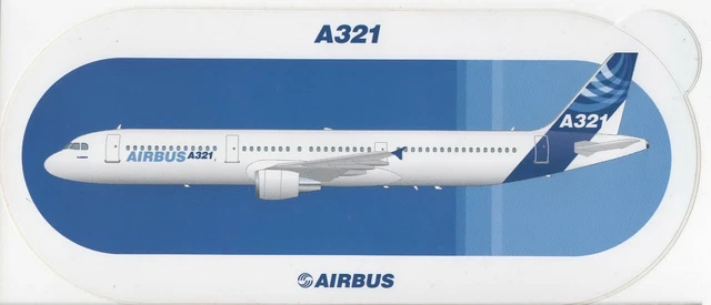 ~ AIRBUS A321 in NEW HOUSE COLOURS ~ Sticker / Decal ~ RARE ~ EUR 4,09 ...