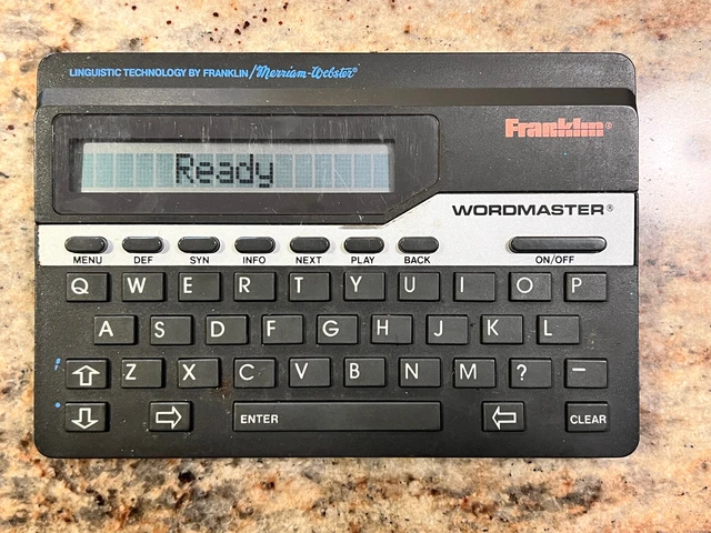 FRANKLIN WORDMASTER DELUXE Dictionary Merriam Webster Model # WM-1055A ...