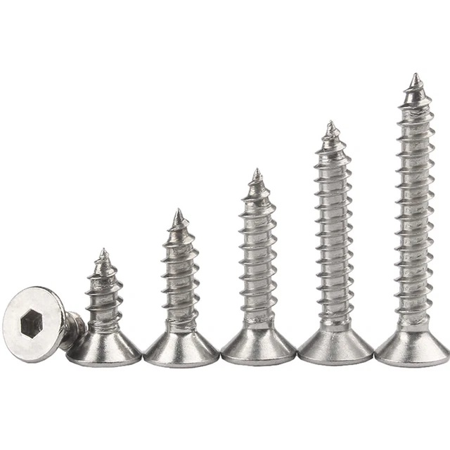 HEX SOCKET COUNTERSUNK Flat Head Self Tapping Screws 304 Stainless Steel M2-M6 $20.34 - PicClick AU