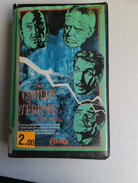 THE COMEDY OF TERRORS VHS PAL PALACE Clamshell Vincent Price B Karloff ...
