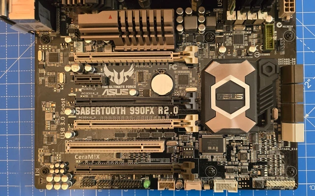 ASUS TUF SABERTOOTH 990FX, Socket AM3+ R2.0 WITH AMD FX 8350 CPU + 16Gb ...