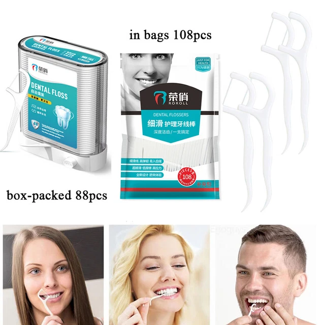 DENTAL FLOSSER PICKS Teeth Stick Tooth Clean Oral Care Disposable ...